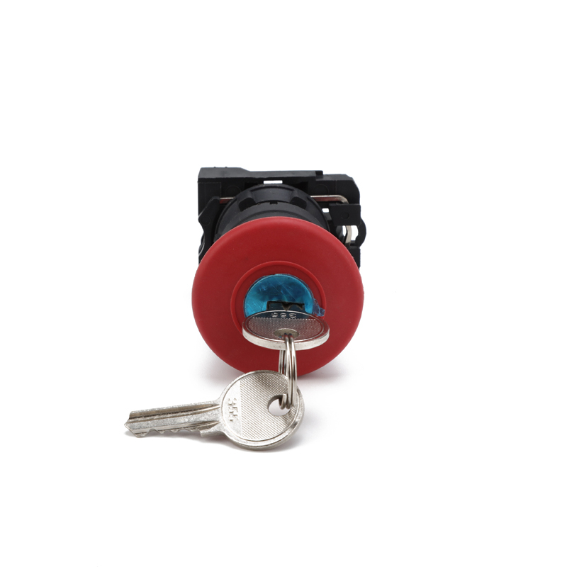 emergency push button switch with key emergency button with lock LAY4 ...